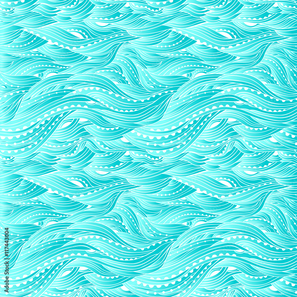 Blue sea wave pattern, abstract water background, blue gradient ...