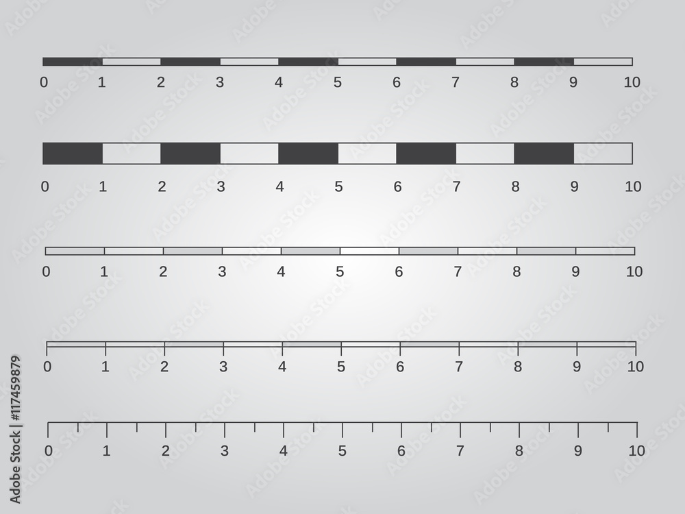 Vector map scales graphics for measuring distances Stock Vector | Adobe ...