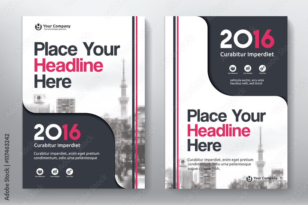 Red Color Scheme with City Background Business Book Cover Design ...