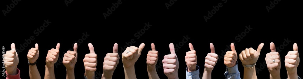 Daumen Hoch / Like Panorama Stock Photo | Adobe Stock