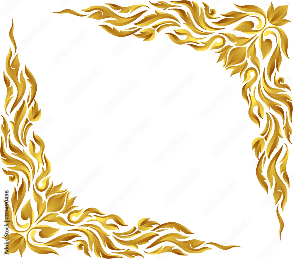 Gold Corner Border Design