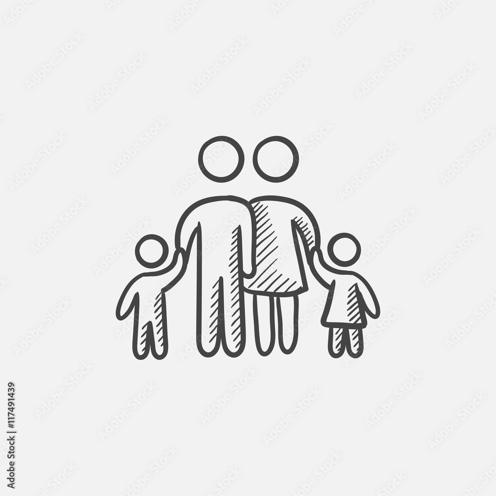Family sketch icon. Stock Vector | Adobe Stock