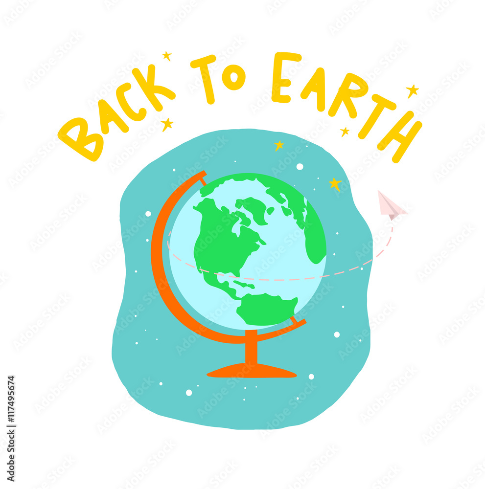 Back to earth Stock-Vektorgrafik | Adobe Stock