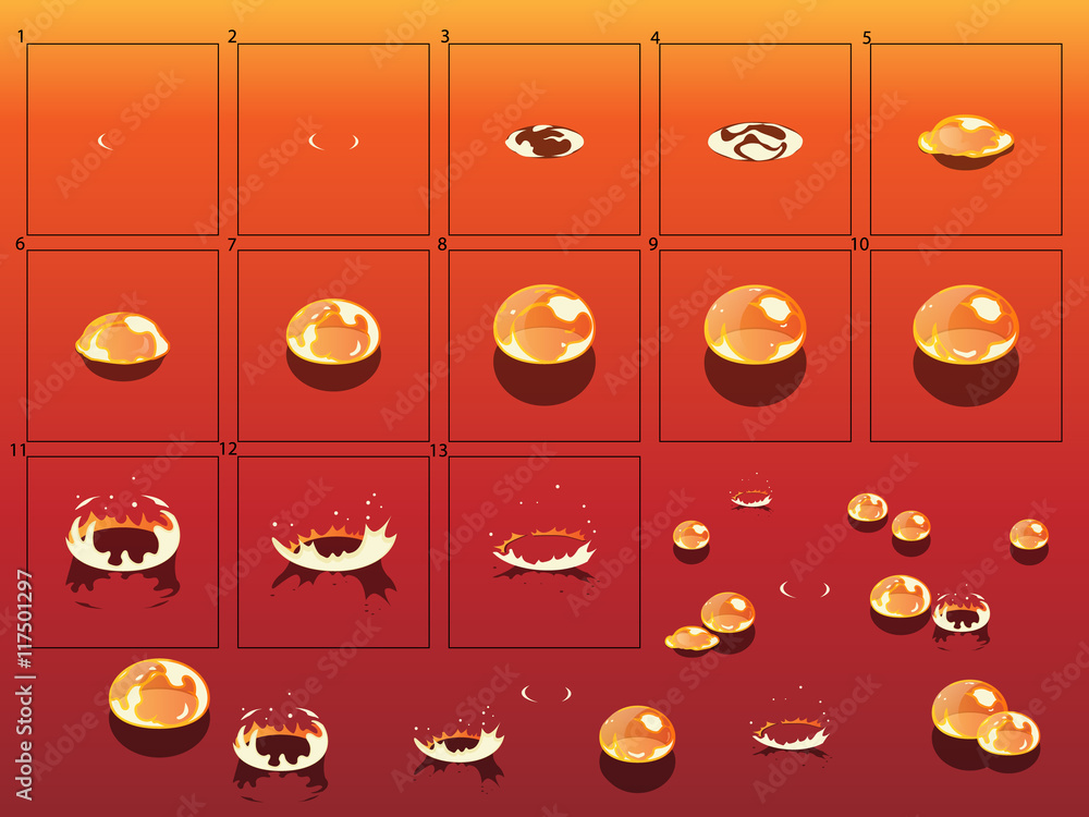 Bubble effect animation. Stock Vector | Adobe Stock