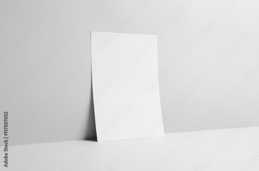 A4 Flyer Mock-Up - Wall Background Stock Photo | Adobe Stock