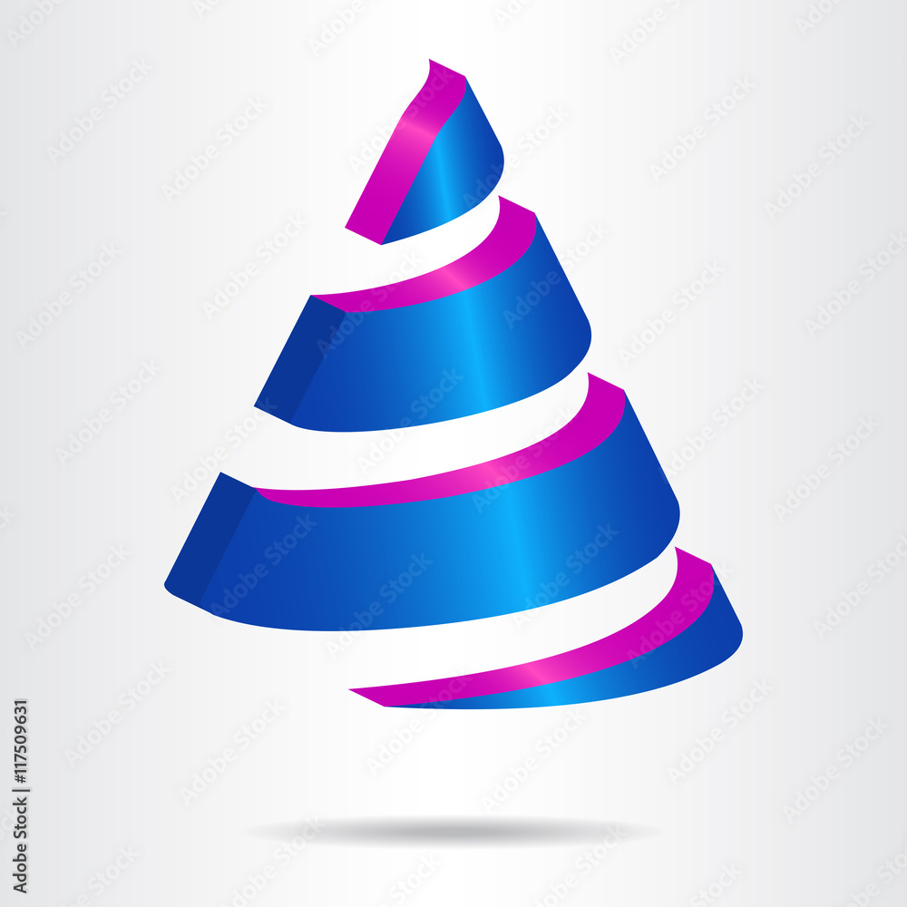 Abstract vector sign in cones shape. Stock Vector | Adobe Stock