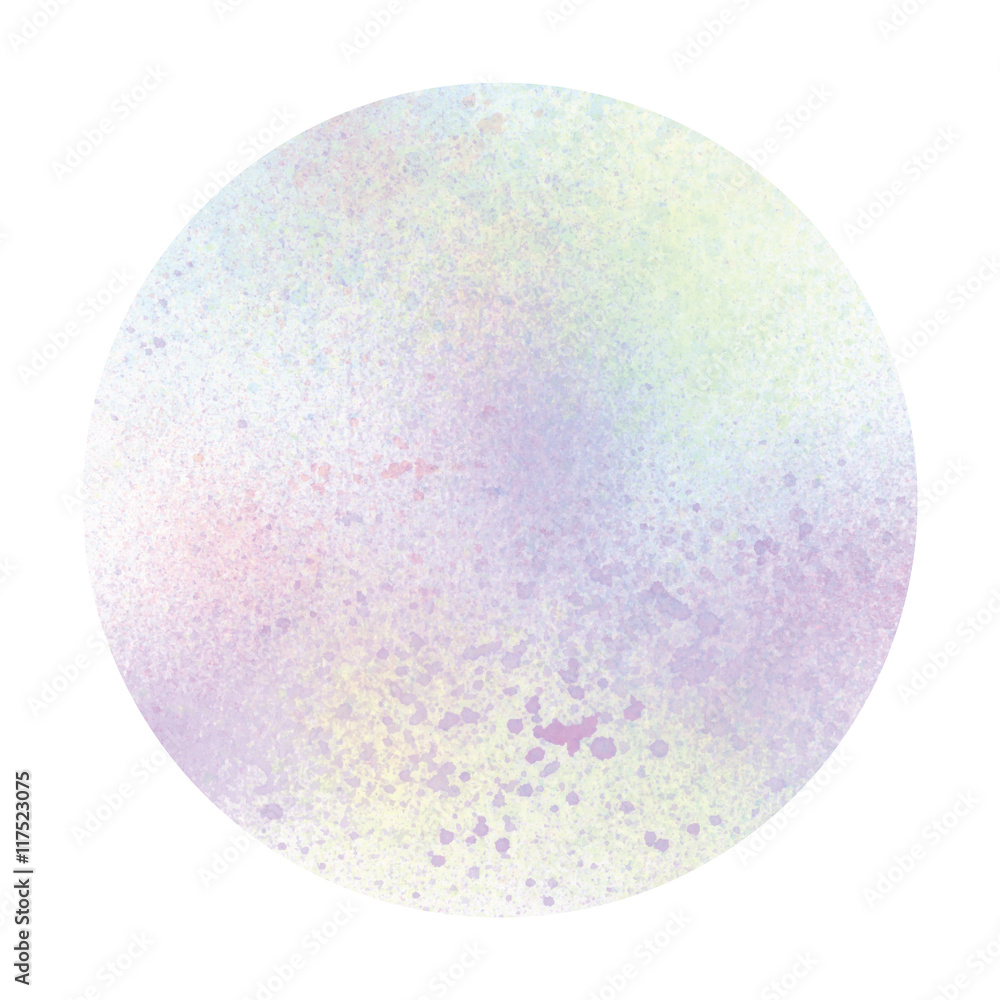 Pastel watercolor circle on white background Stock Illustration | Adobe ...