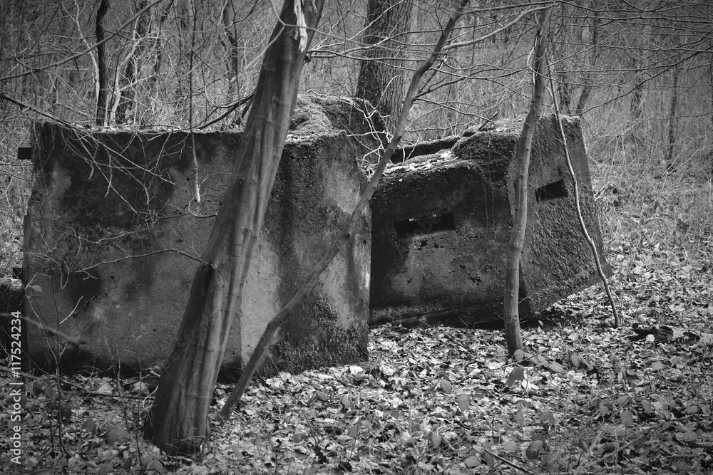 old bunker parts of second world war Stock Photo | Adobe Stock