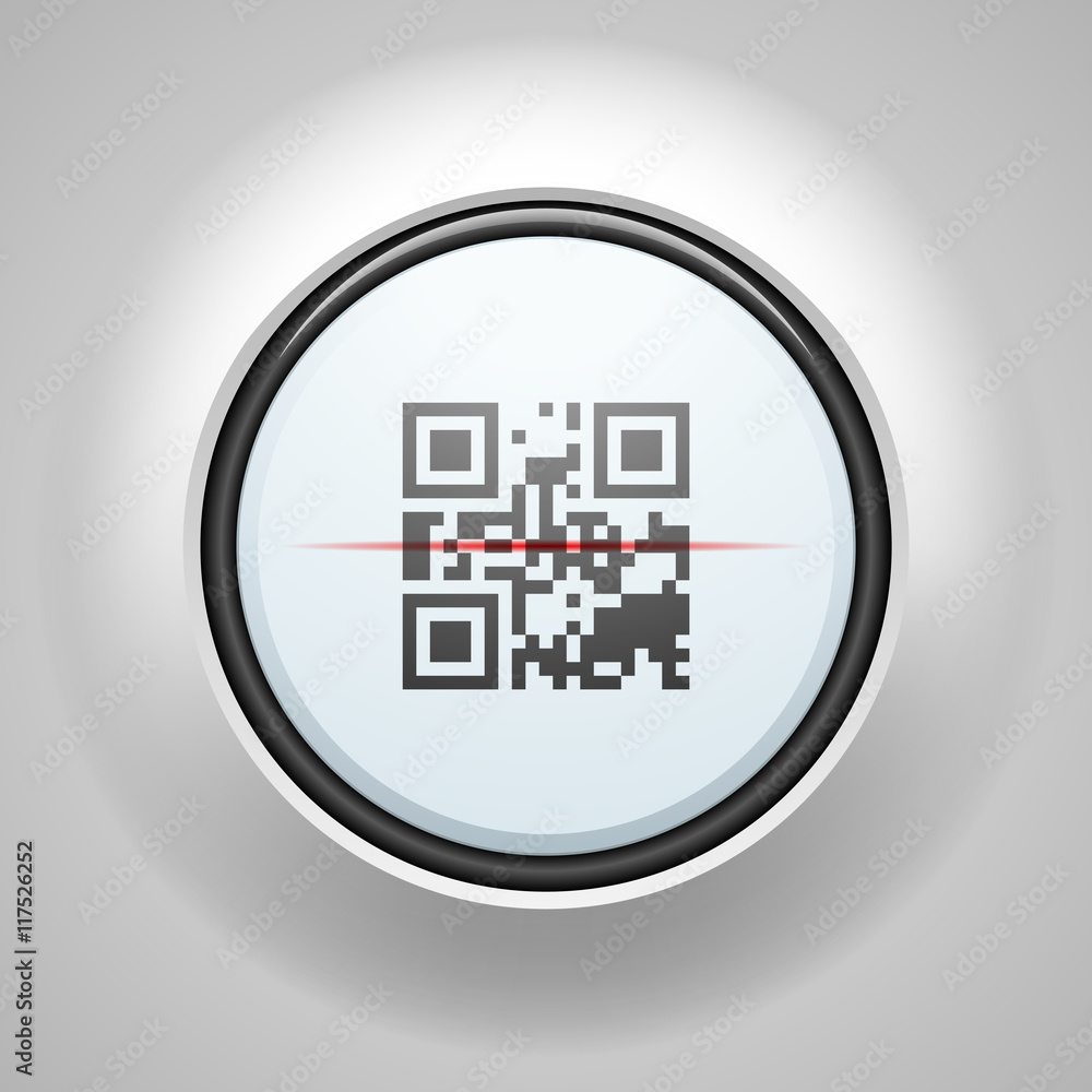 QR Code scan button Stock Vector | Adobe Stock