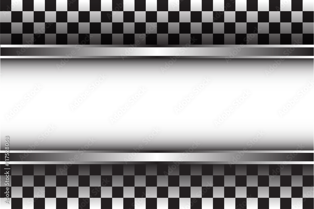 Checkered pattern and white space design for race sport background ...