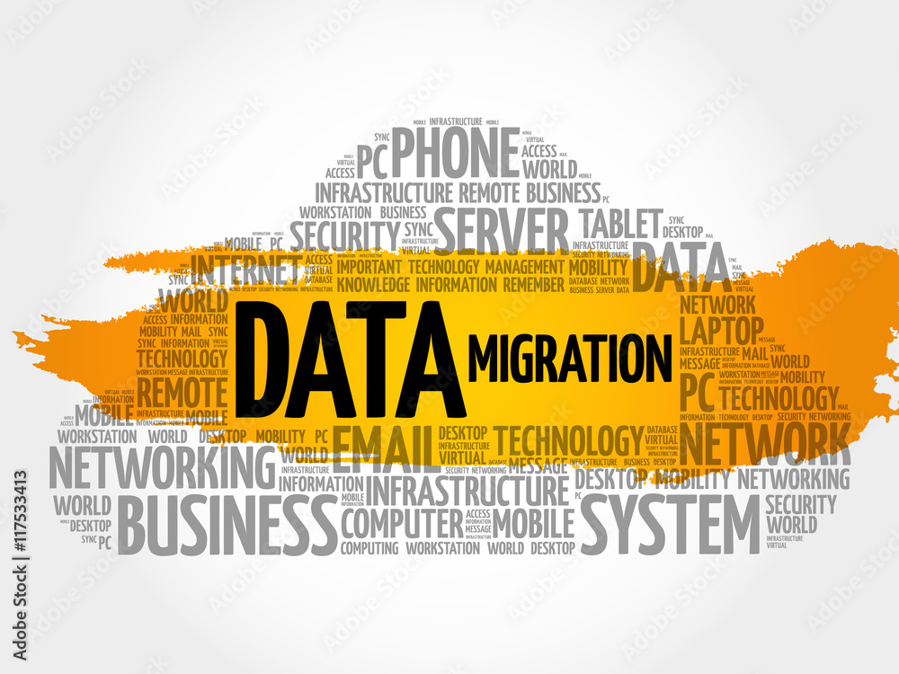 Data Migration word cloud collage, business concept background Stock ...