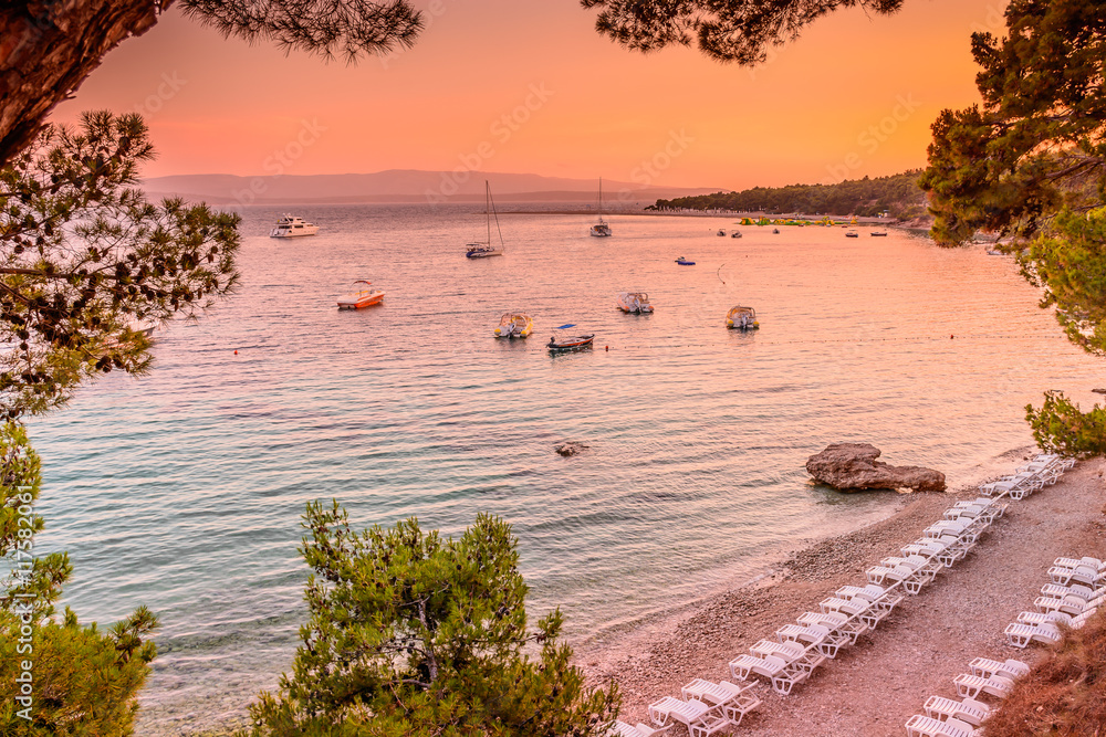 Golden Cape beach sunset. / Golden Cape is famous beach on Island of ...