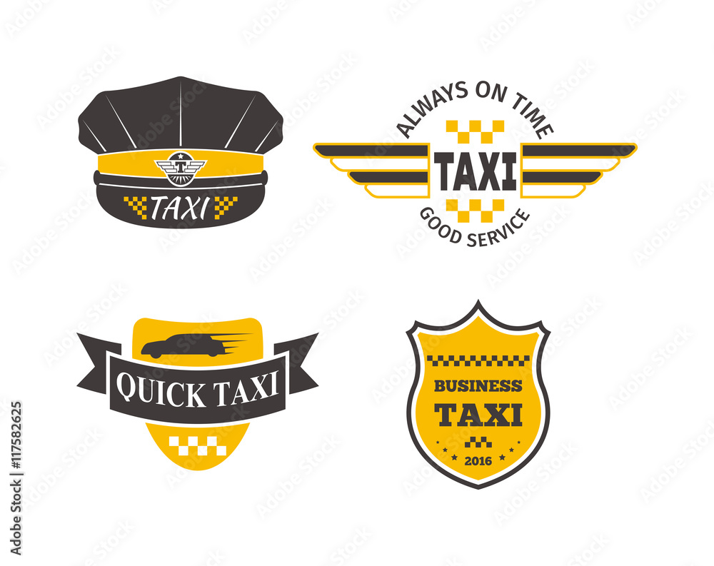 Vintage and modern taxi logos taxi label, taxi badge and design ...