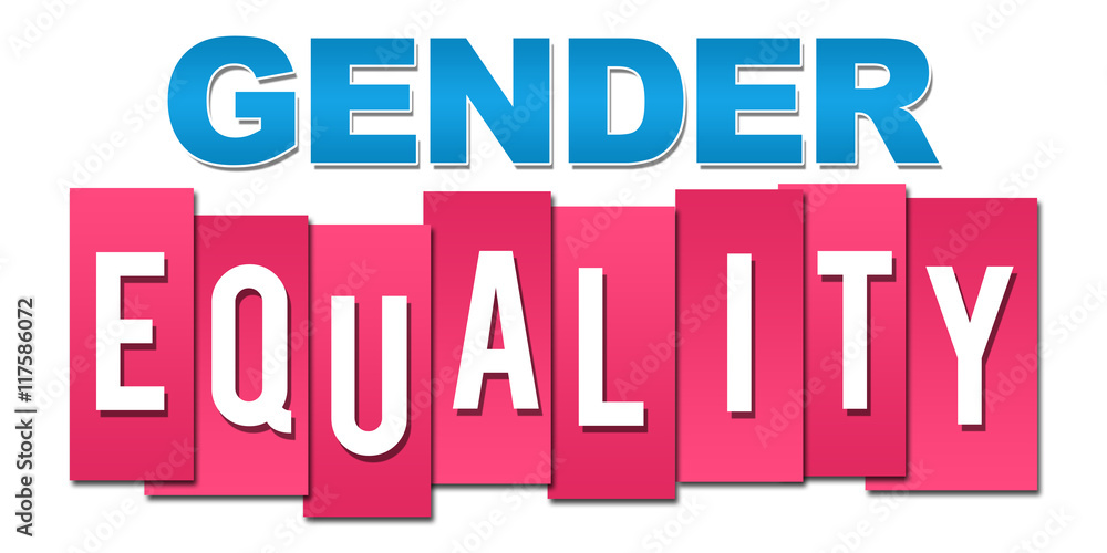 Gender Equality Pink Blue Stripes Stock Illustration | Adobe Stock