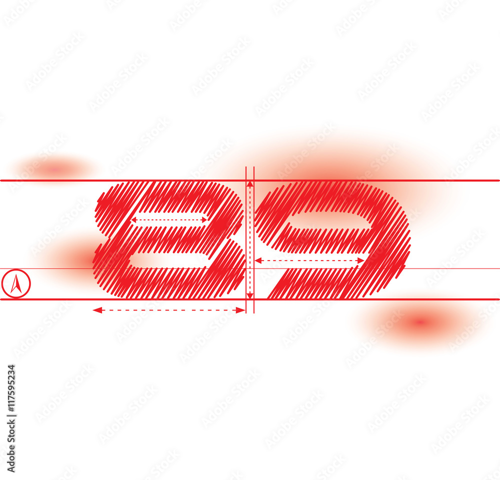 Poster 89 redprint font – Wall Art | UkPosters