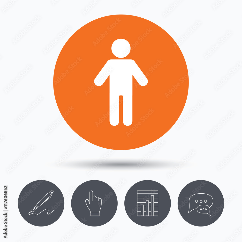 Man icon. Male human sign. Stock Vector | Adobe Stock