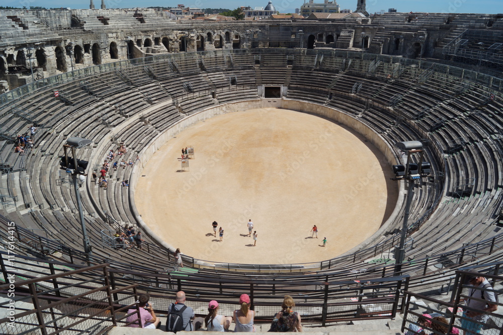 arènes de Nimes Stock Photo | Adobe Stock