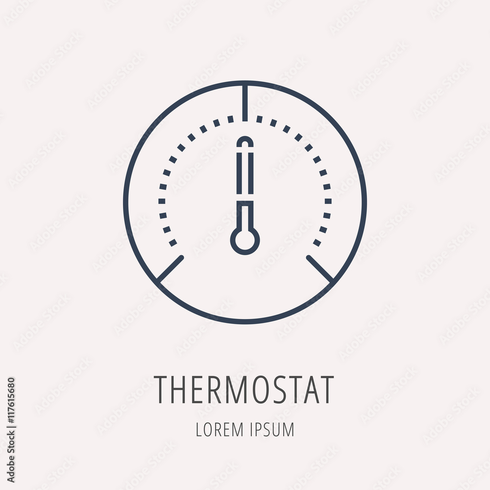 Vector Simple Logo Template Thermostat Stock ベクター | Adobe Stock
