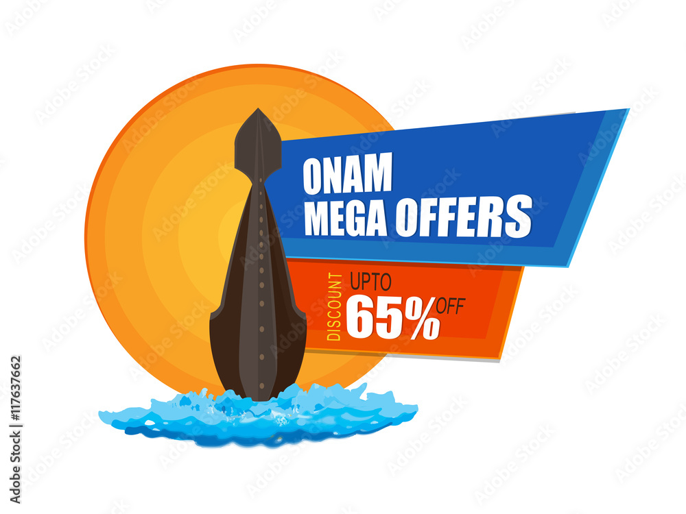 Onam Mega Offer Poster, Banner or Flyer design. Stock Vector | Adobe Stock