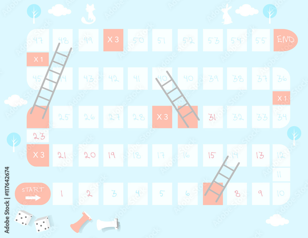 Board games, ladders game, Vector illustrations vector de Stock | Adobe ...