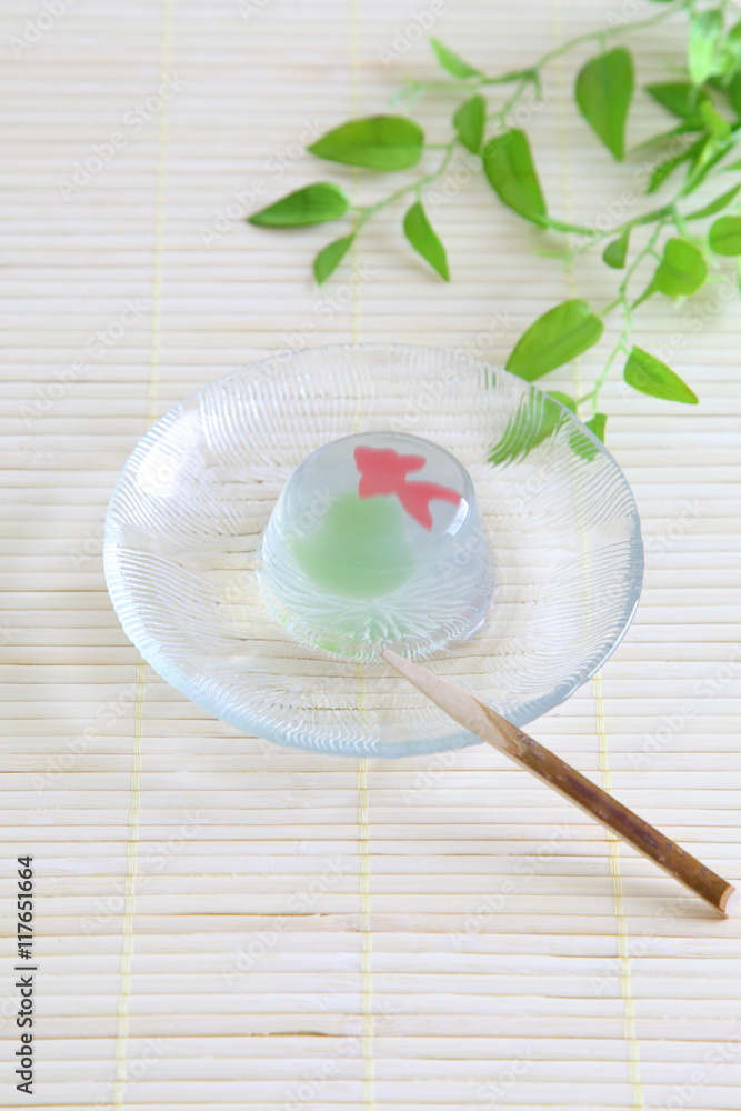 Japanese beautiful jelly (apple flavored jelly) Stock Photo | Adobe Stock