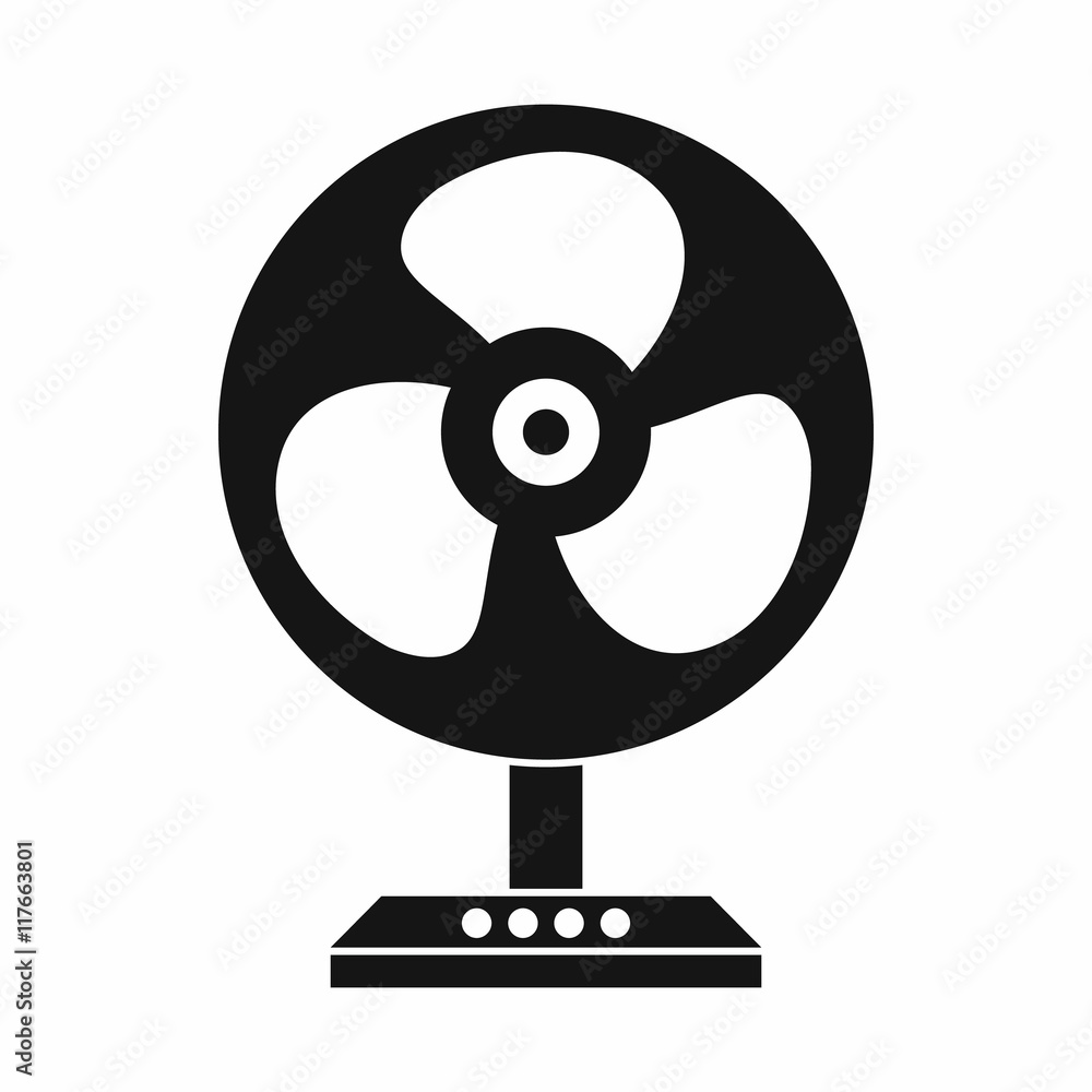 Fan icon in simple style isolated on white background. Home appliances ...