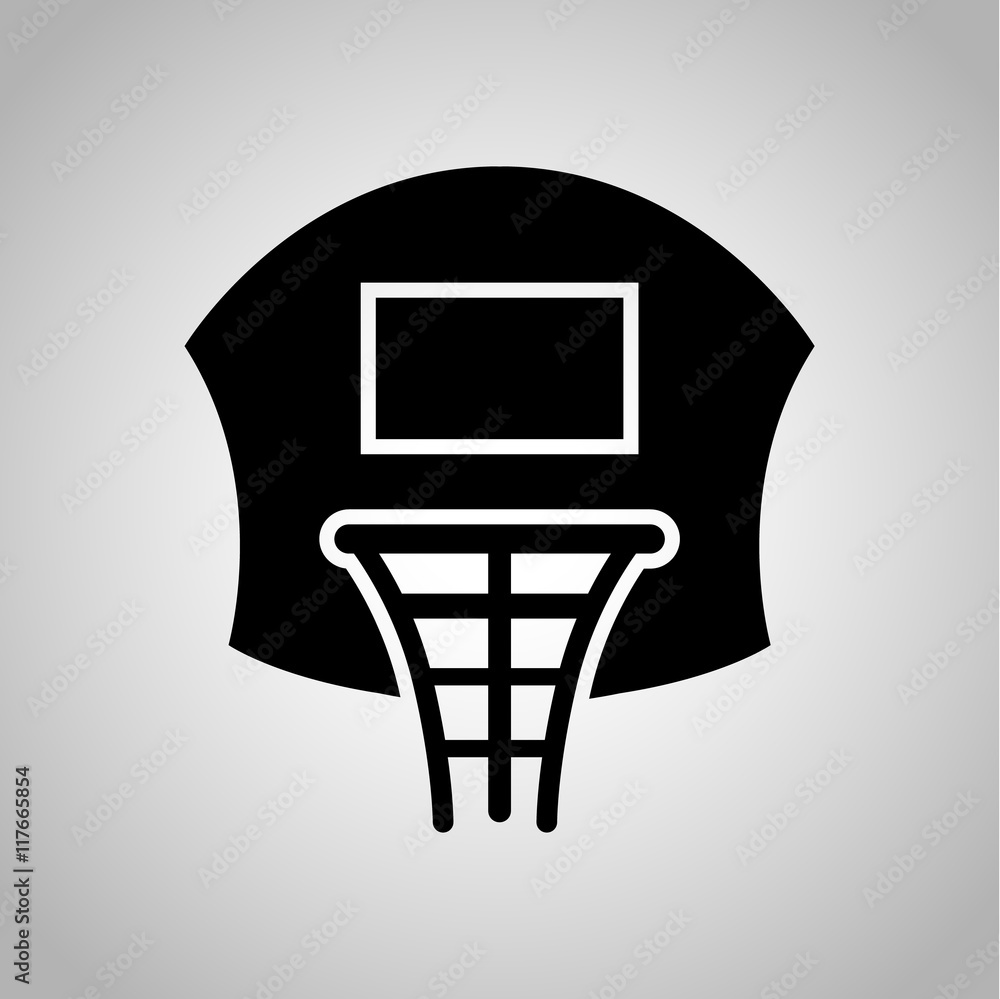 Basketball ring icon on the background Stock Vector | Adobe Stock