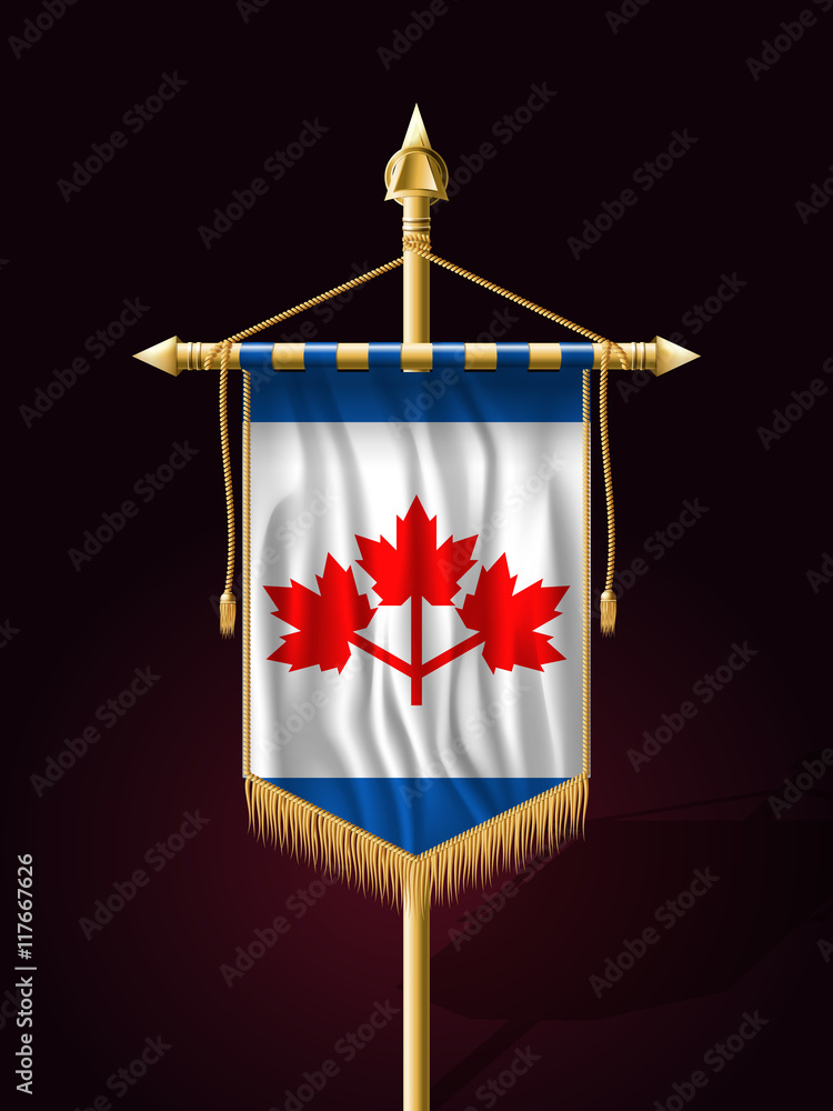 The Canadian Pearson Pennant. Festive Banner Vertical Flag with Stock ...