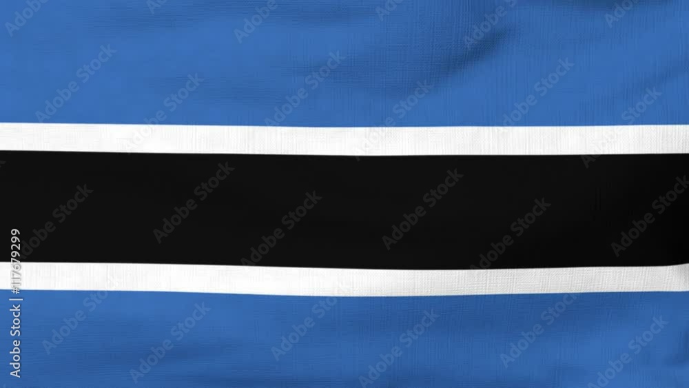 National flag of Botswana flying and waving on the wind. Sate symbol of ...