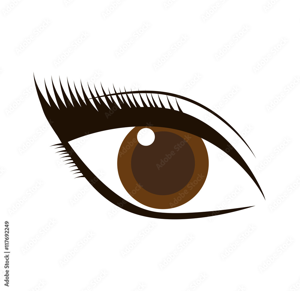 eye female look vision optical icon. Isolated and flat illustration ...
