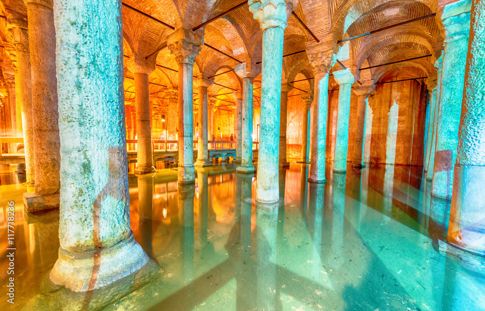 The Basilica Cistern - underground water reservoir build by Empe Stock ...