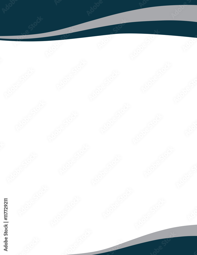 Swirl Wave Letterhead Template Blue Grey Stock Vector | Adobe Stock