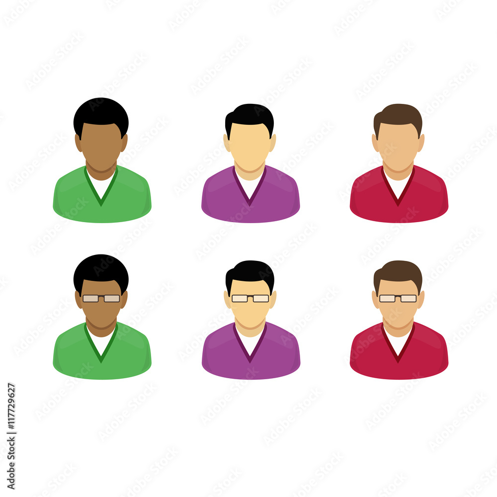 User Profile Picture Icon Vector Set. Flat style design. Stock Vector ...