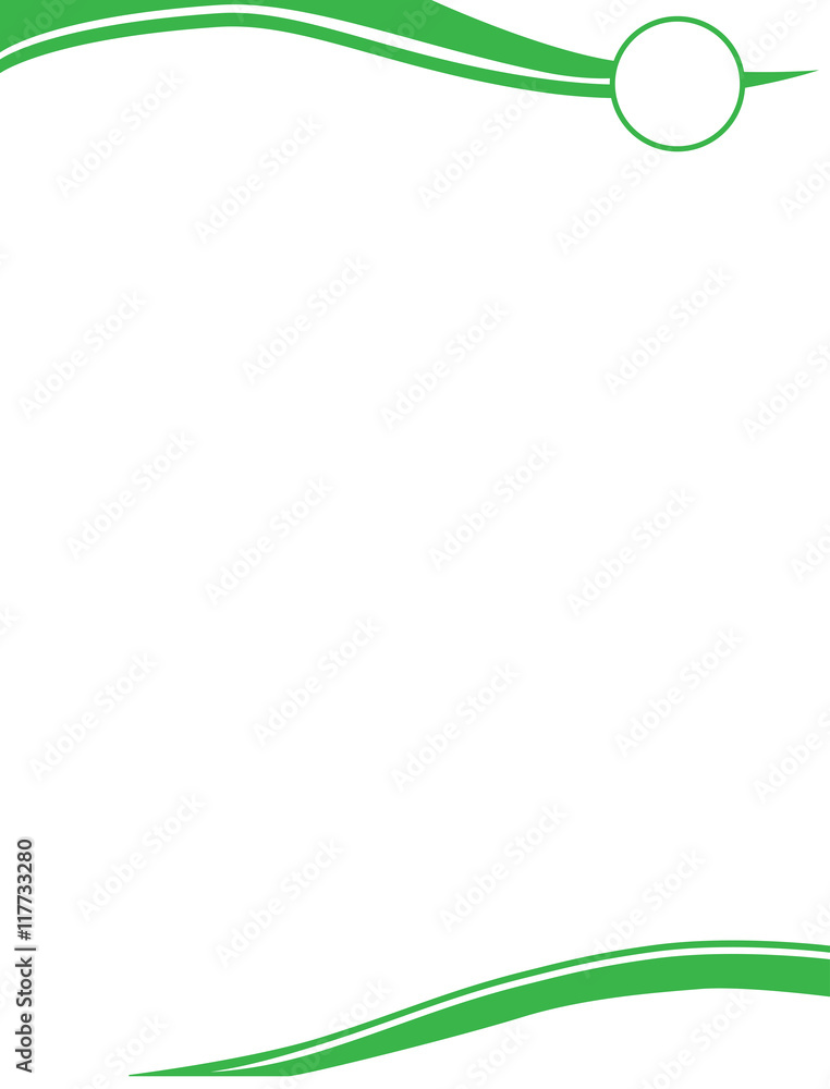 Green Circle Logo Template Letterhead Stock Vector | Adobe Stock