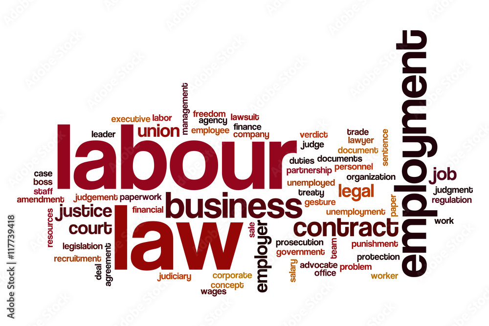 Labour law word cloud concept Stock Illustration | Adobe Stock