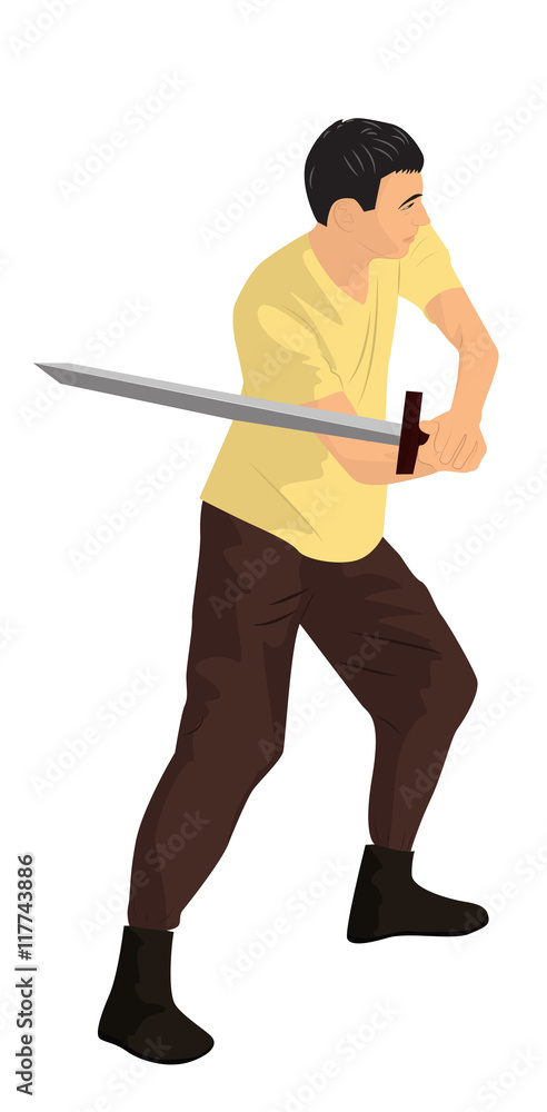Man with sword Stock Vector | Adobe Stock