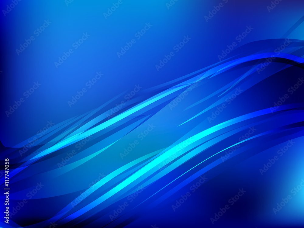Blue abstract wave background Stock Vector | Adobe Stock