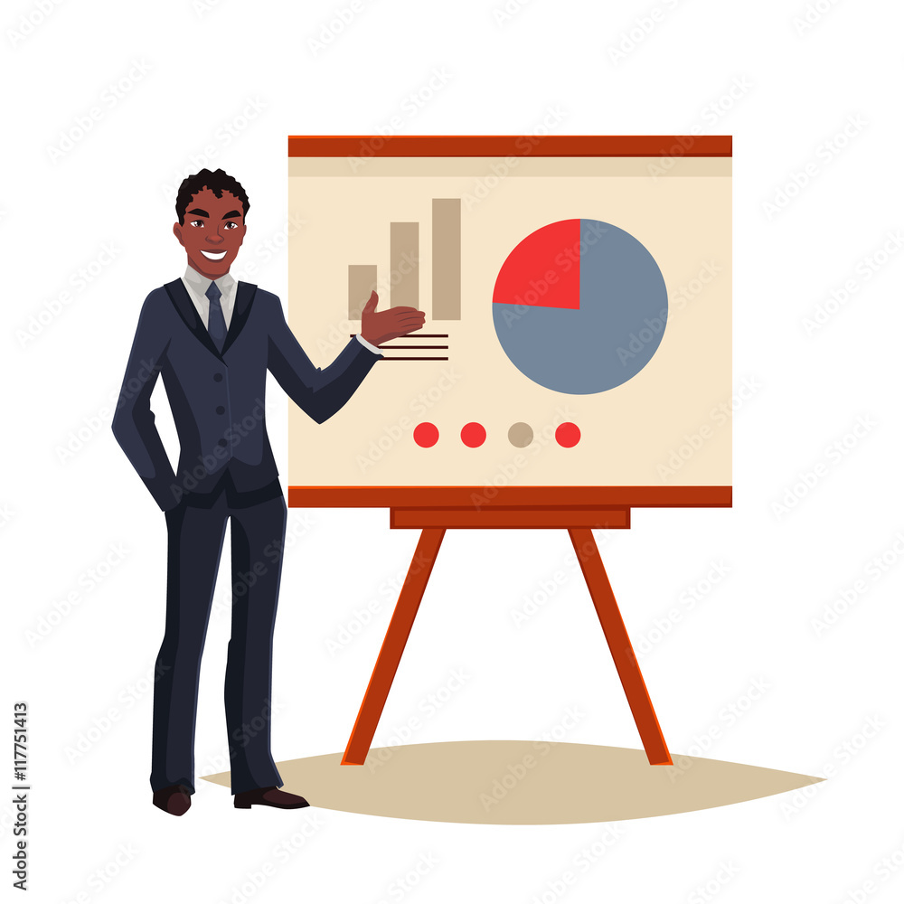 Black Man Giving Presentation