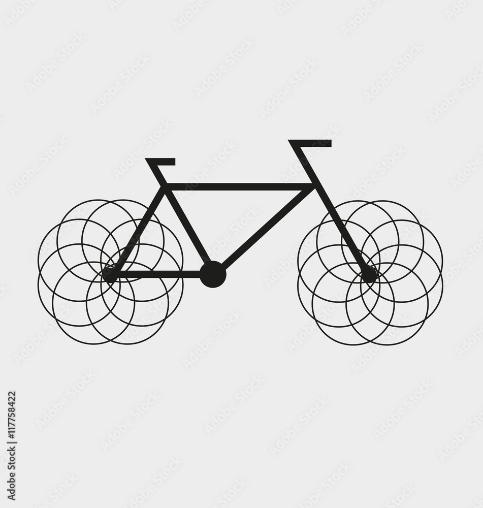 geometric bike Stock Illustration | Adobe Stock