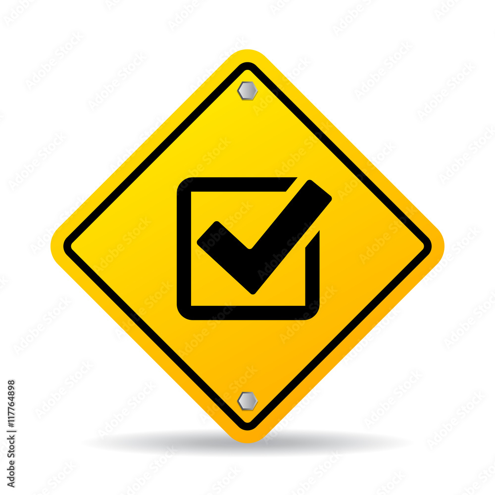 Tick vector sign Stock Vector | Adobe Stock