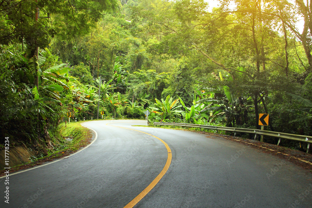 Abstract background of route and journey amidst the natural beautiful ...