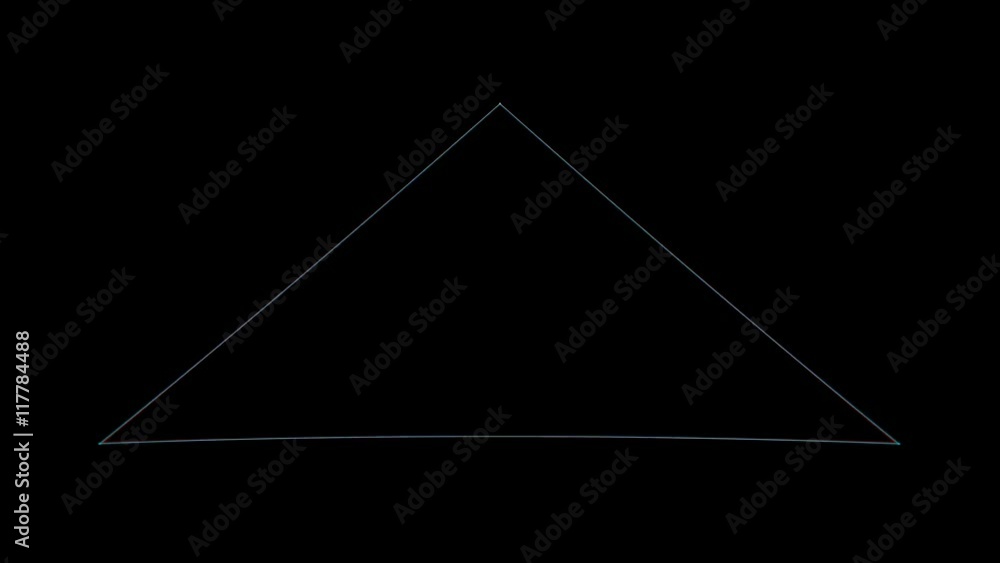 Retro 3D Vector Pyramid, Spinning. Wireframe of a spinning pyramid with ...