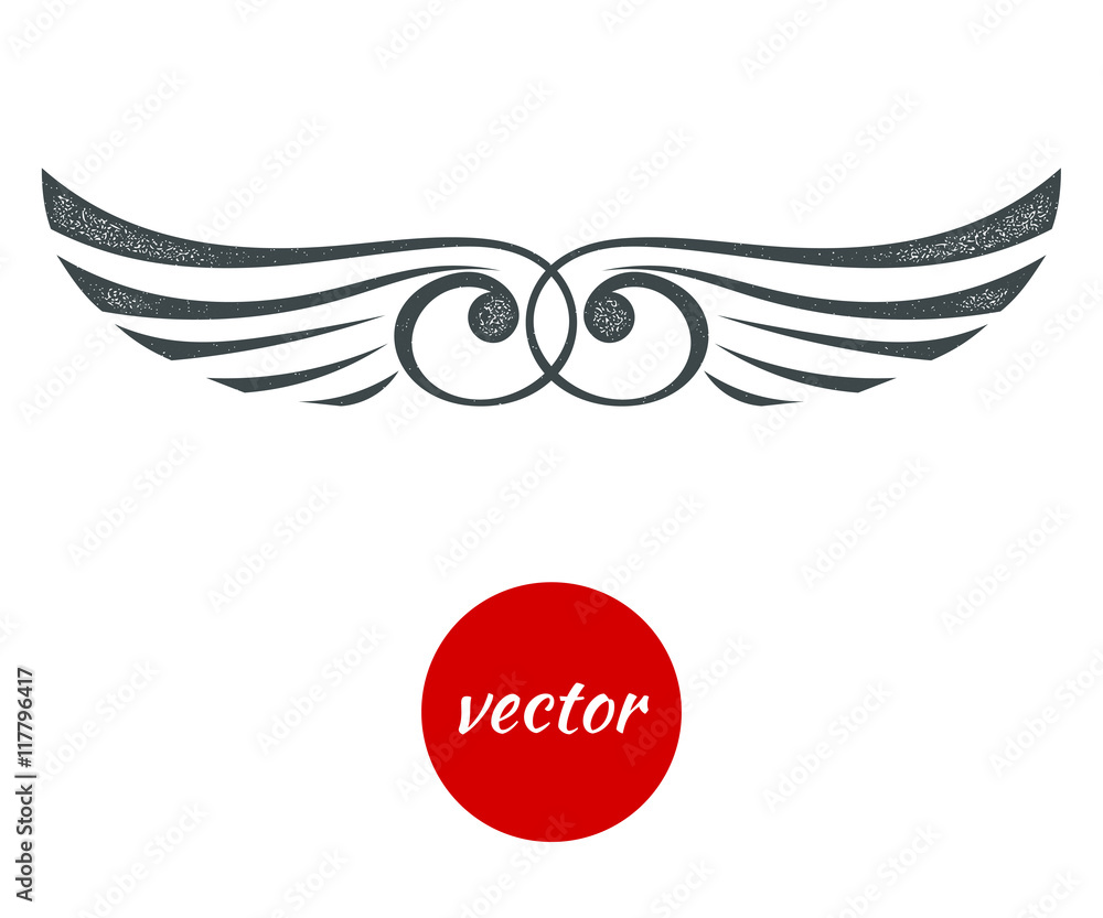 Abstract Angel Wings Tattoo