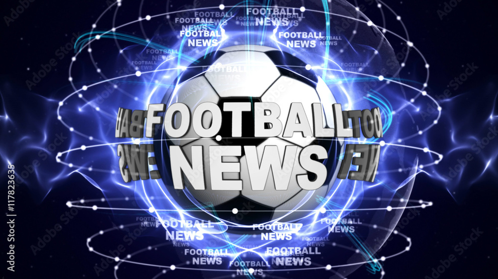 FOOTBALL NEWS Text and Ball Stock Illustration | Adobe Stock