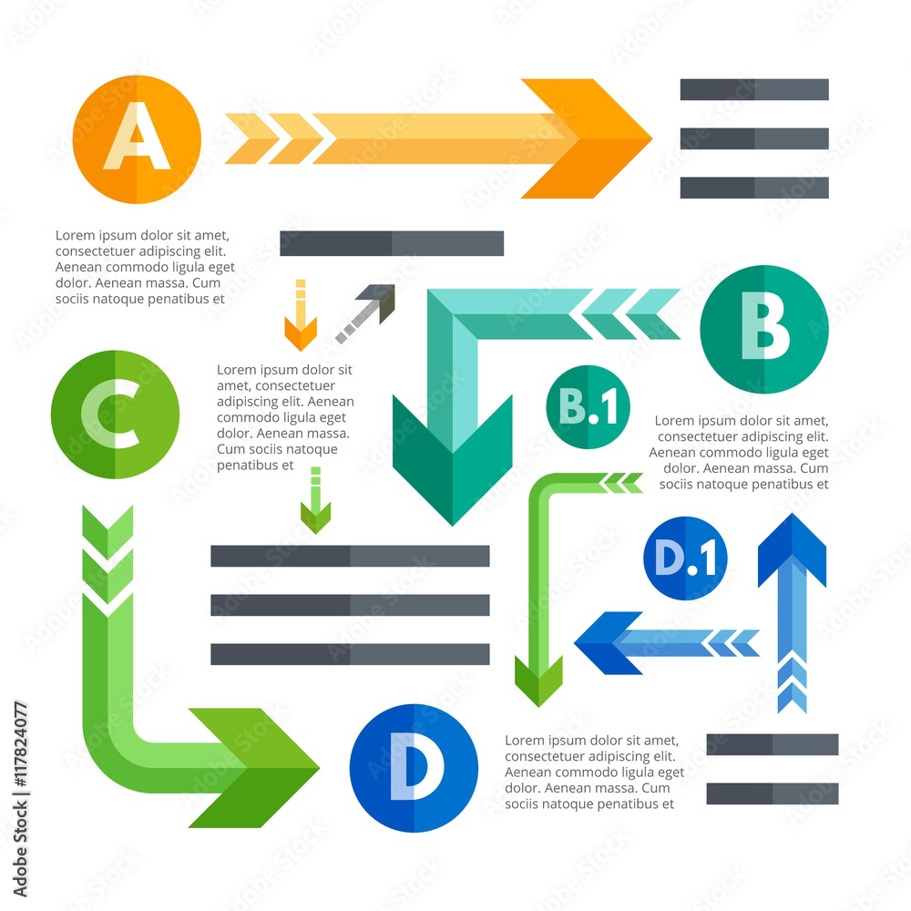 Variety of arrows set for infography Stock Vector | Adobe Stock