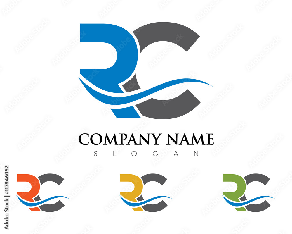 RC Letter Logo Stock Vector | Adobe Stock