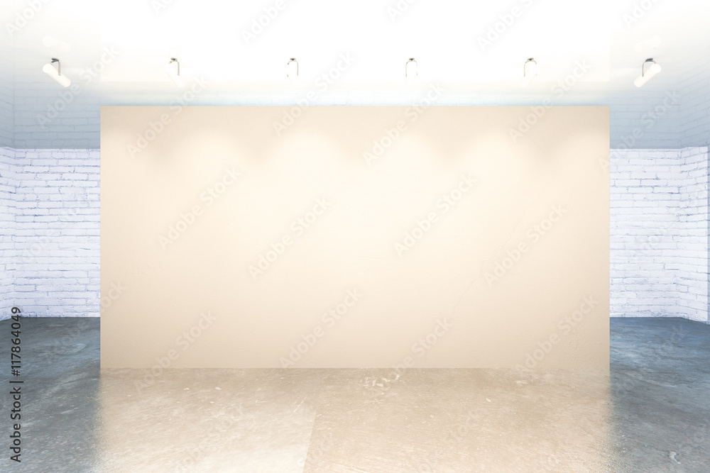 Blank wall in room Stock Illustration | Adobe Stock