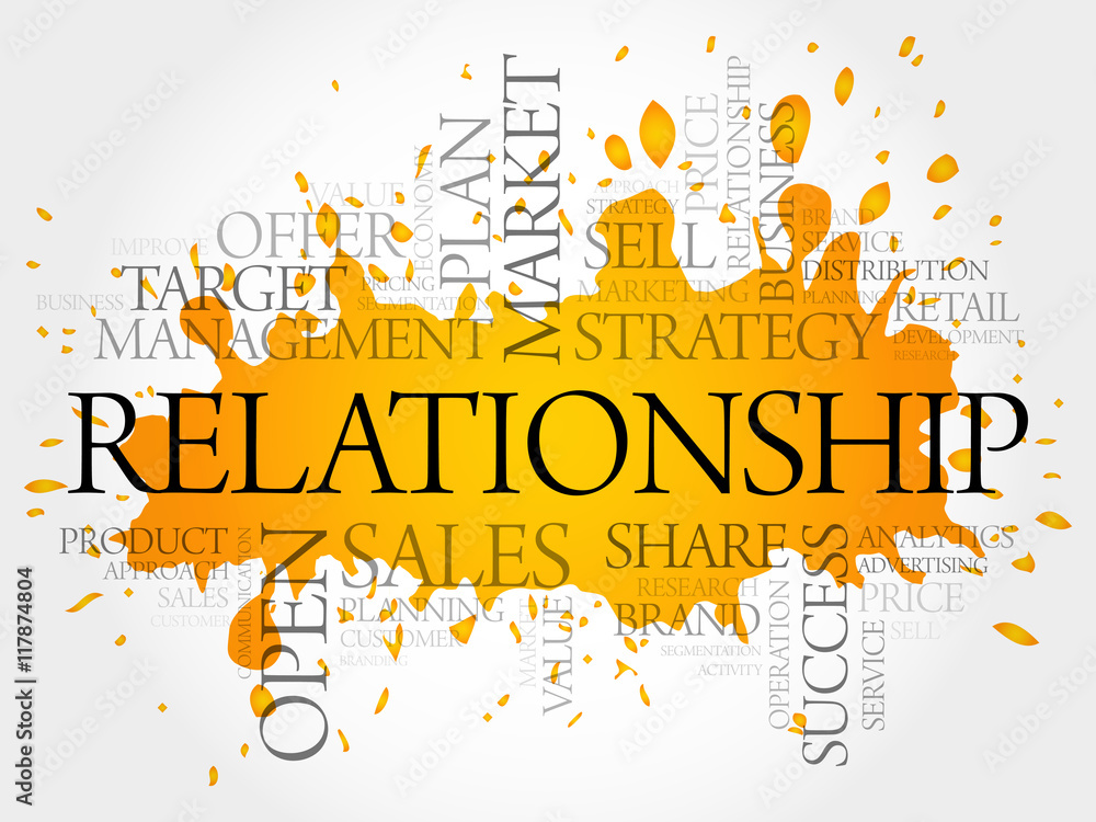 Relationship Word Cloud Collage Business Concept Background Stock Vector Adobe Stock