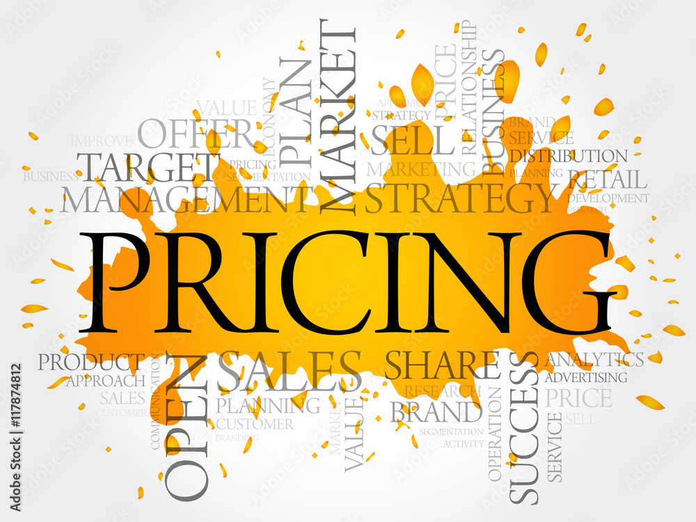 Pricing word cloud collage, business concept background Stock Vector ...