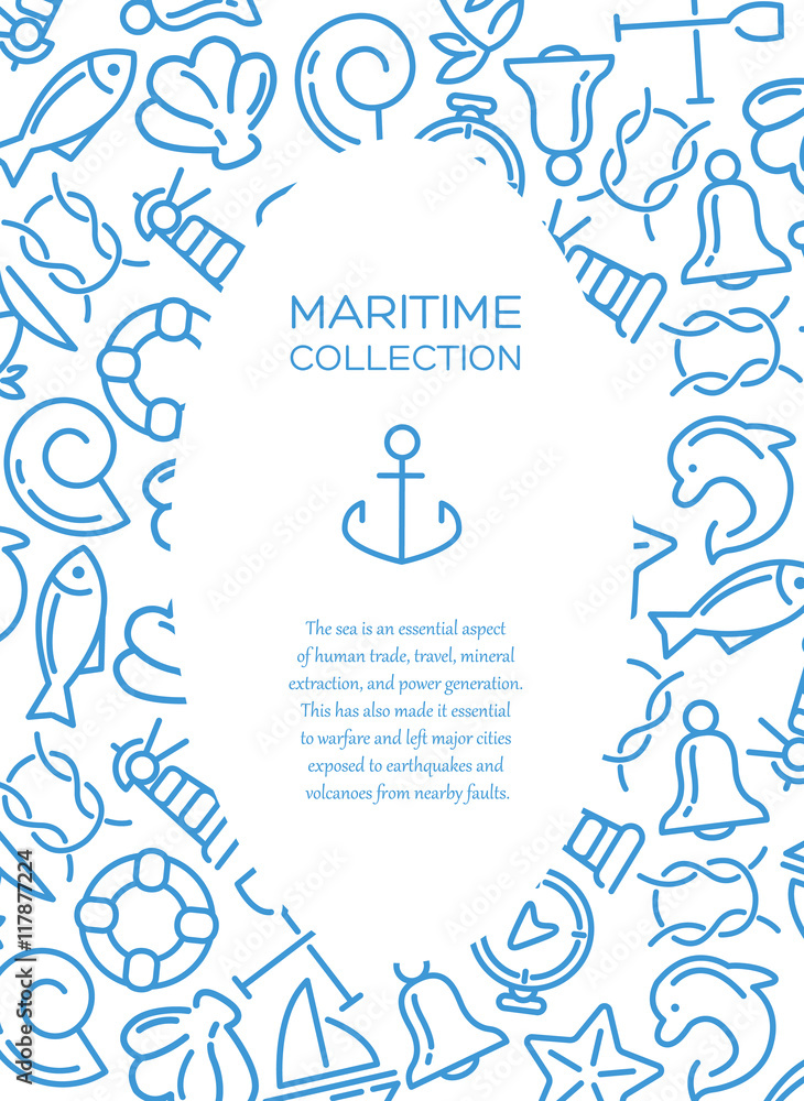 Maritime collection background Stock Vector | Adobe Stock